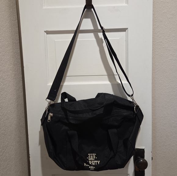 GAP | Bags | Black Gap Varsity Duffel Bag | Poshmark